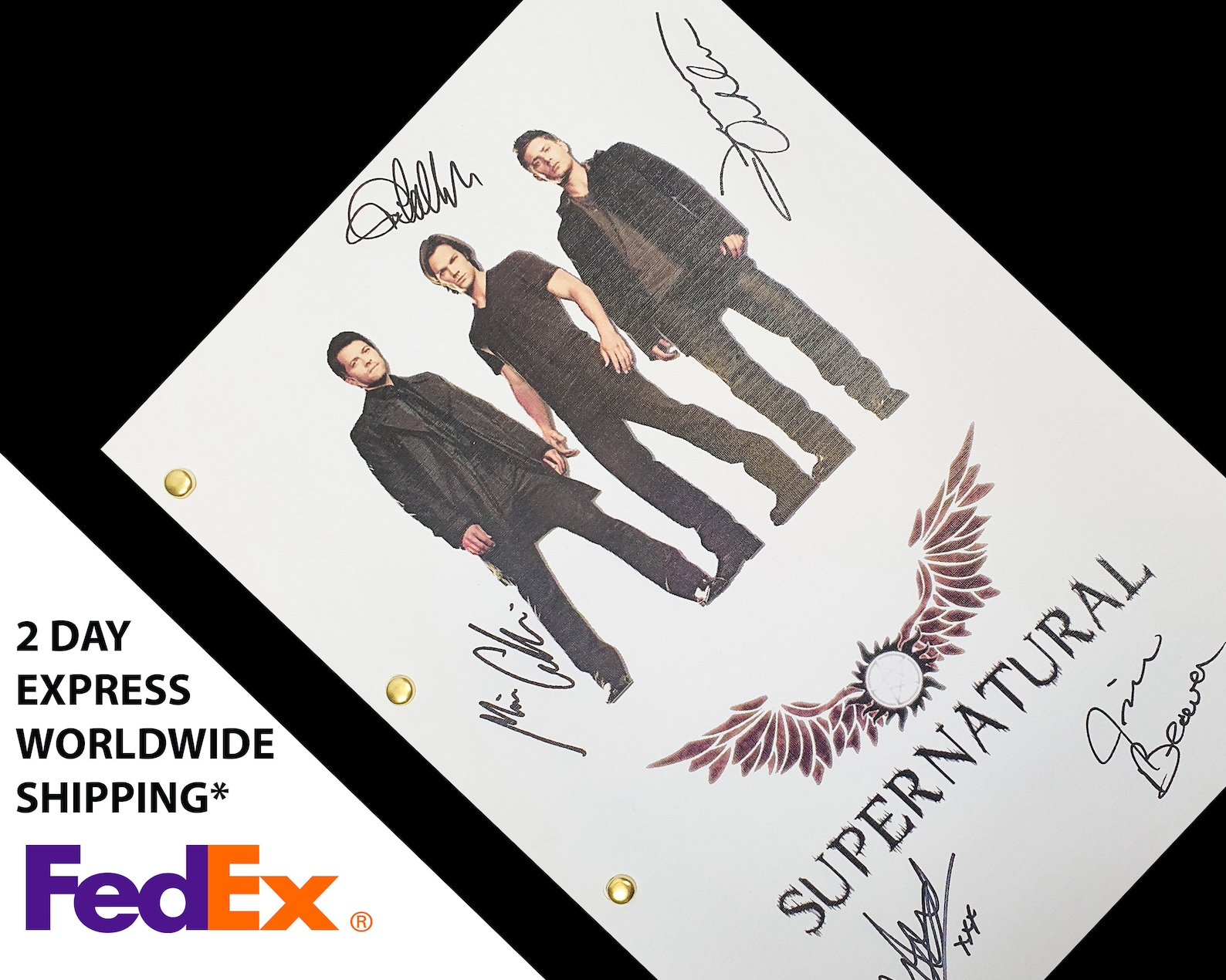 Supernatural TV Script with Signatures Autograph Reprint | Etsy