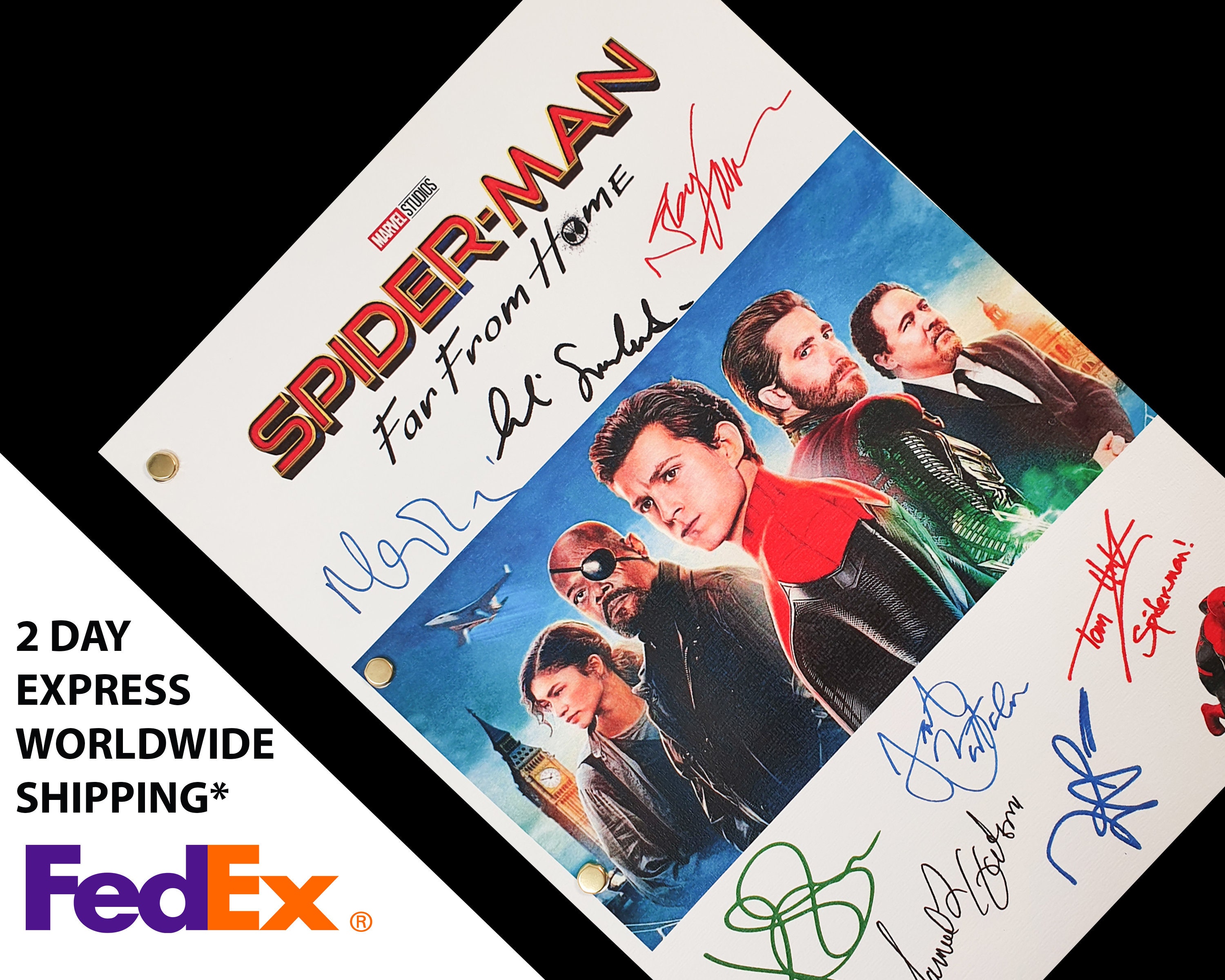Spider-Man Far From Home Script with Signatures Autograph | Etsy