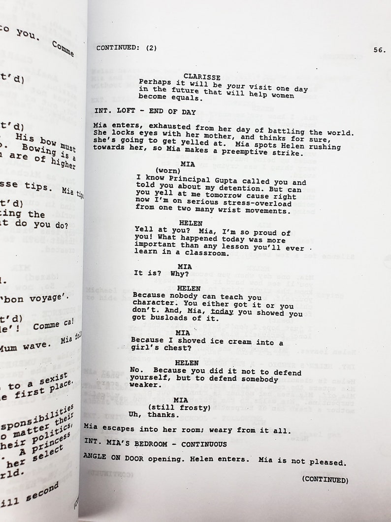 The Princess Diaries Film Movie Script Screenplay with | Etsy