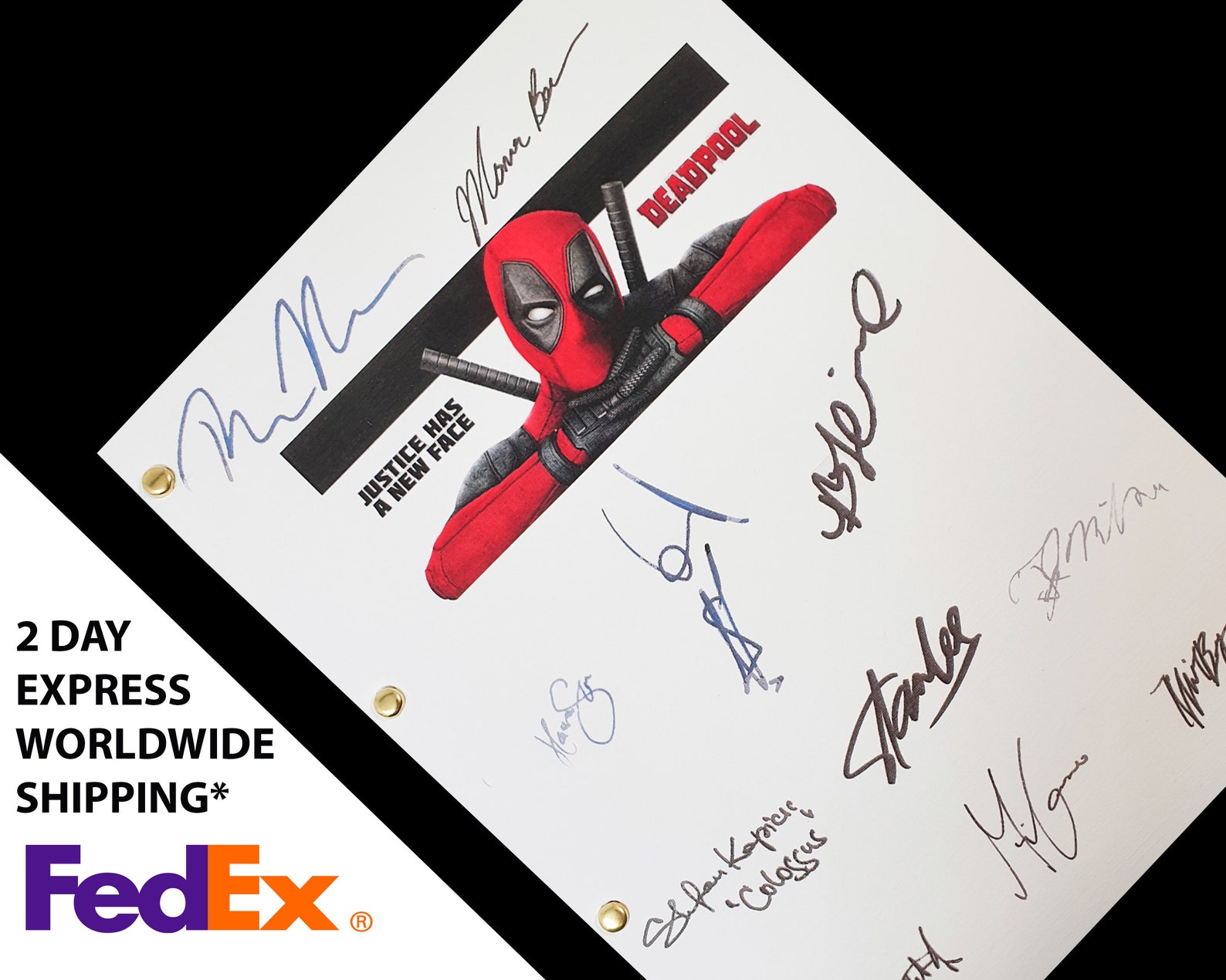Deadpool Marvel Superhero Film Movie Script Screenplay With - Etsy