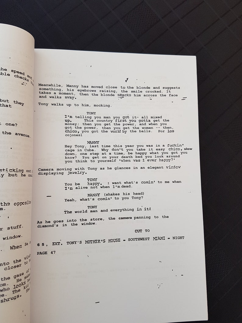 Scarface Film Movie Script with Signatures / Autographs | Etsy
