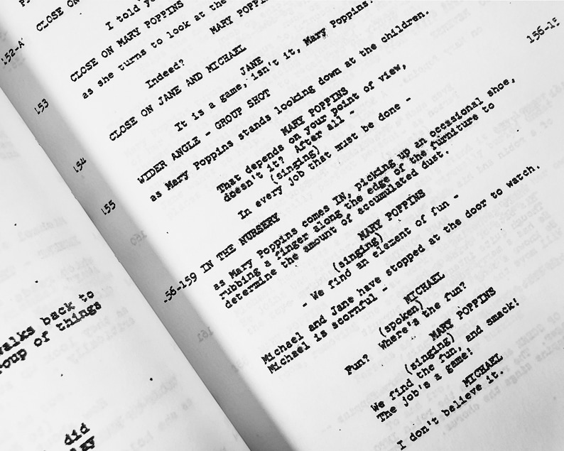 Mary Poppins Film Movie Script Screenplay With Signatures - Etsy