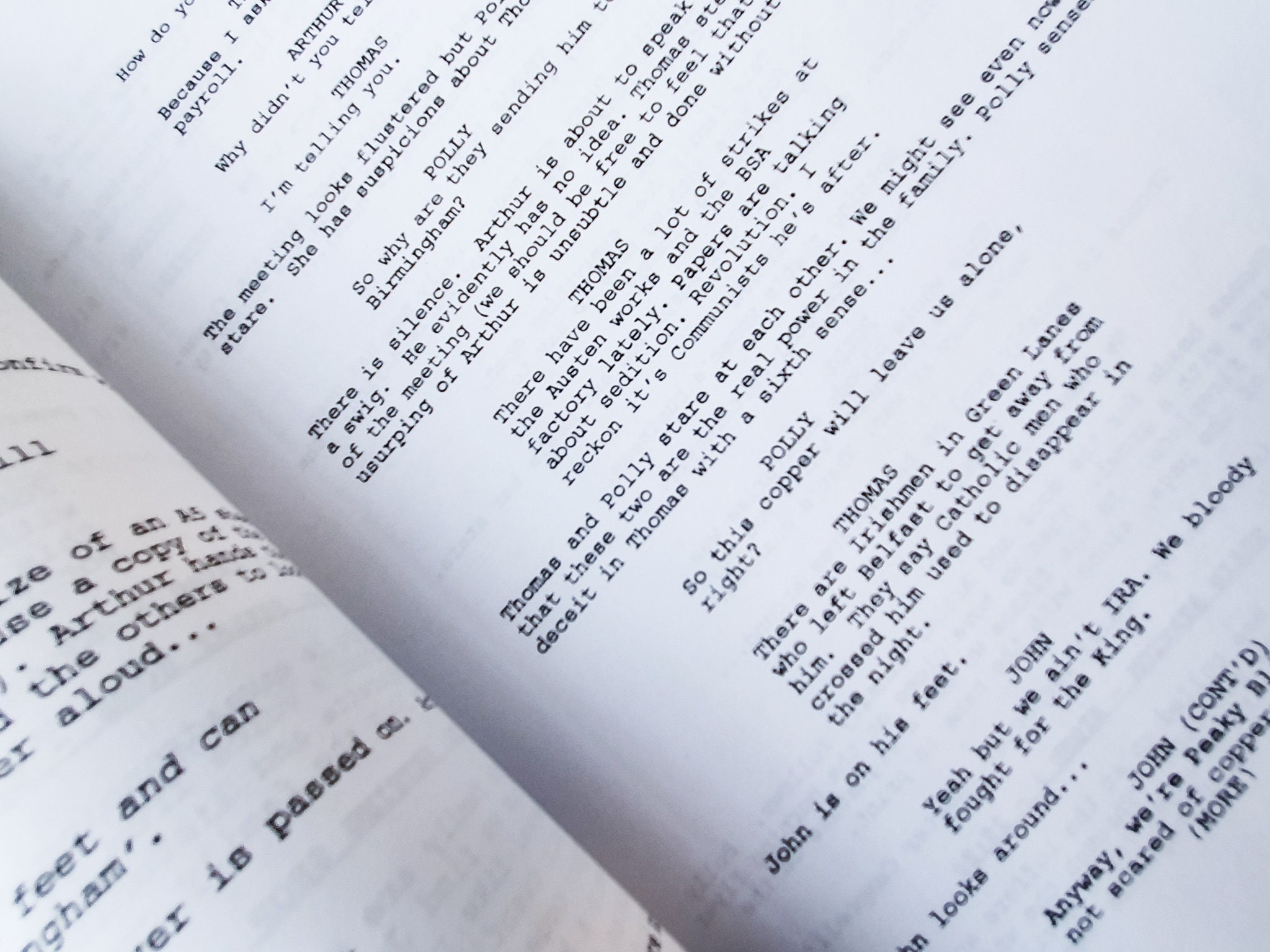 Peaky Blinders TV Pilot Script Screenplay With Signatures - Etsy UK