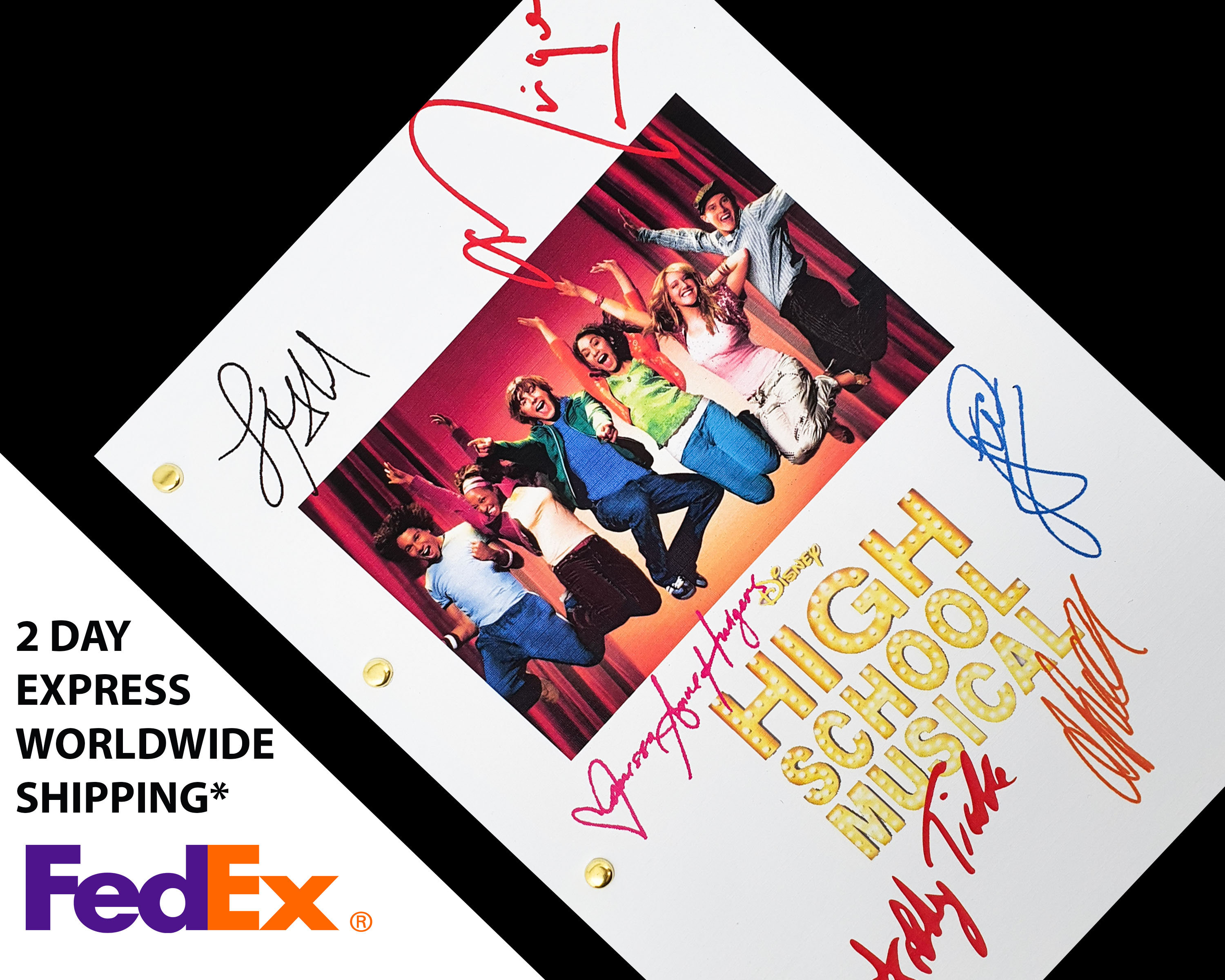 High School Musical Film Movie Script Screenplay Signatures Autographs ...