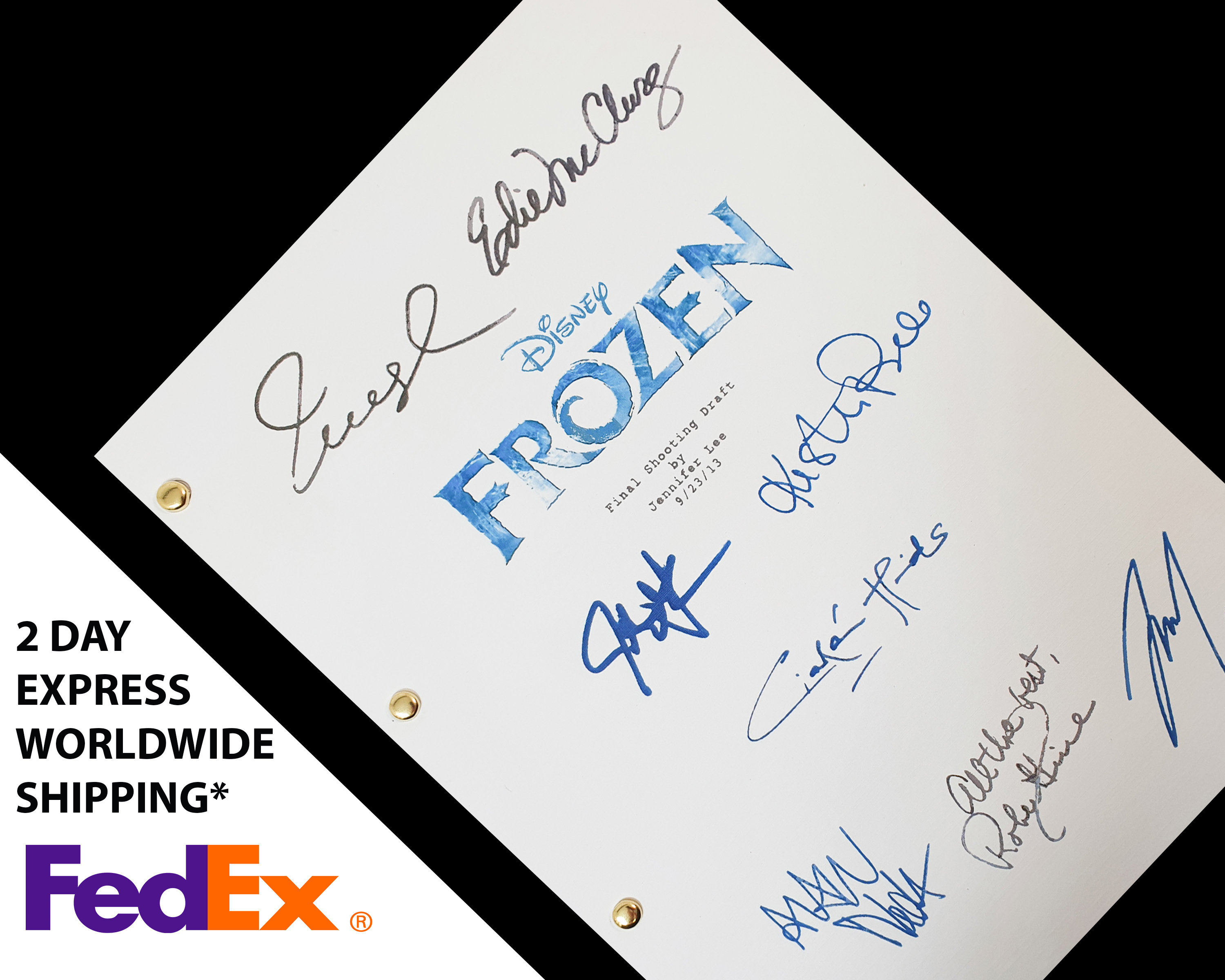 Frozen Film Movie Script with Signatures Autographs Reprint | Etsy