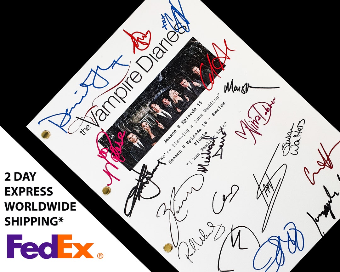 The Vampire Diaries Series Finale TV Script With Signatures Autographs ...