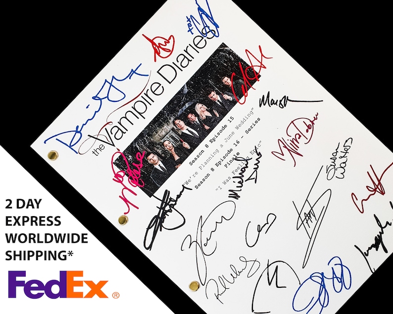 The Vampire Diaries Series Finale TV Script With Signatures Autographs ...