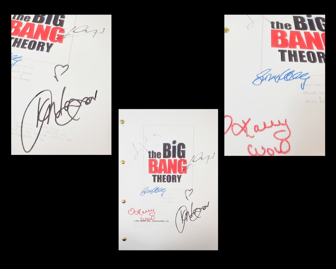 The Big Bang Theory Tv Script Screenplay With Signatures Etsy