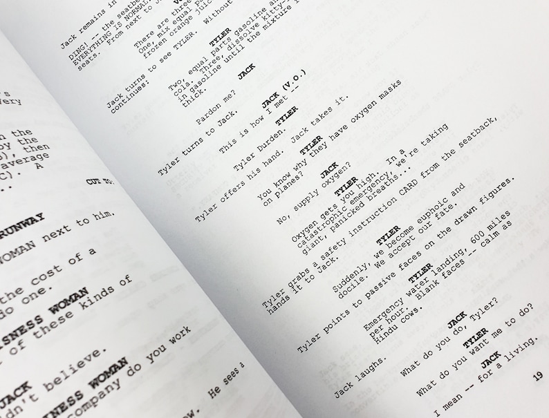 Fight Club Film Movie Script Signatures Autographs Reprint | Etsy