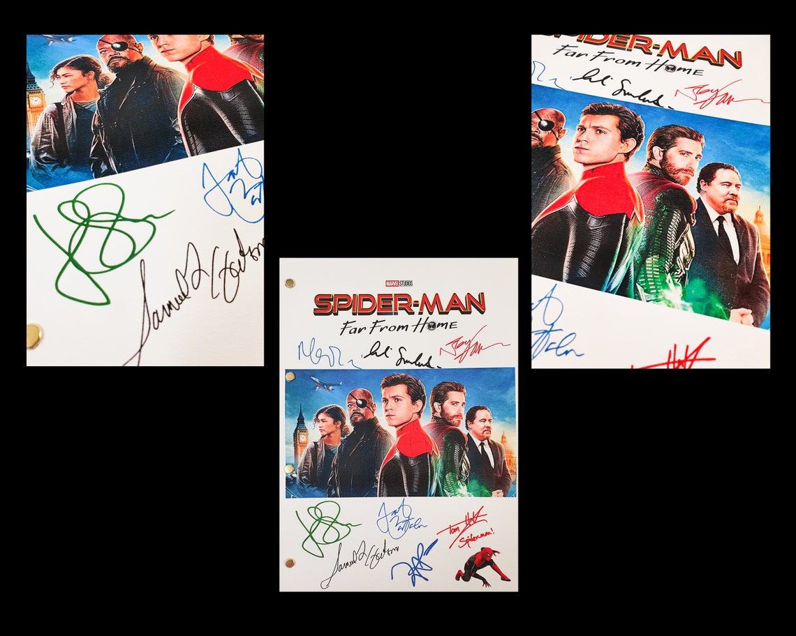 Spider-Man Far From Home Script with Signatures Autograph | Etsy
