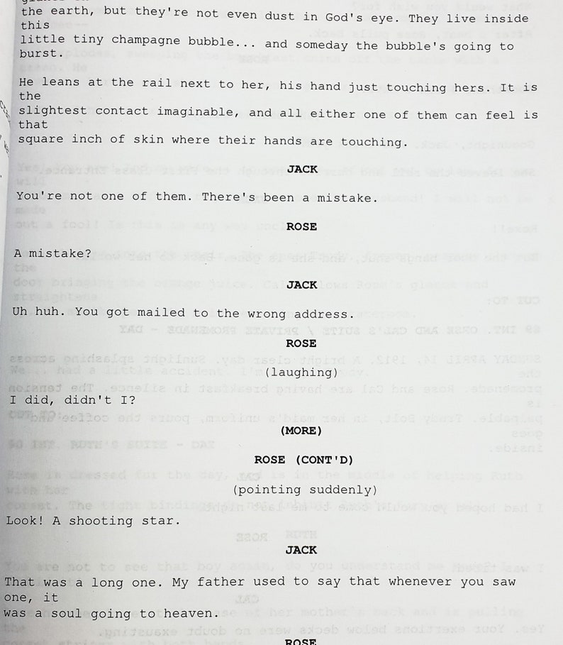 Titanic Film Movie Script Screenplay with Signatures Autograph | Etsy