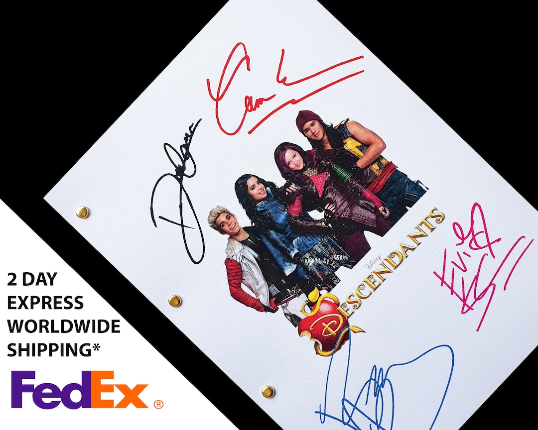 Descendants Disney Film Movie Script, Screenplay With Signatures ...