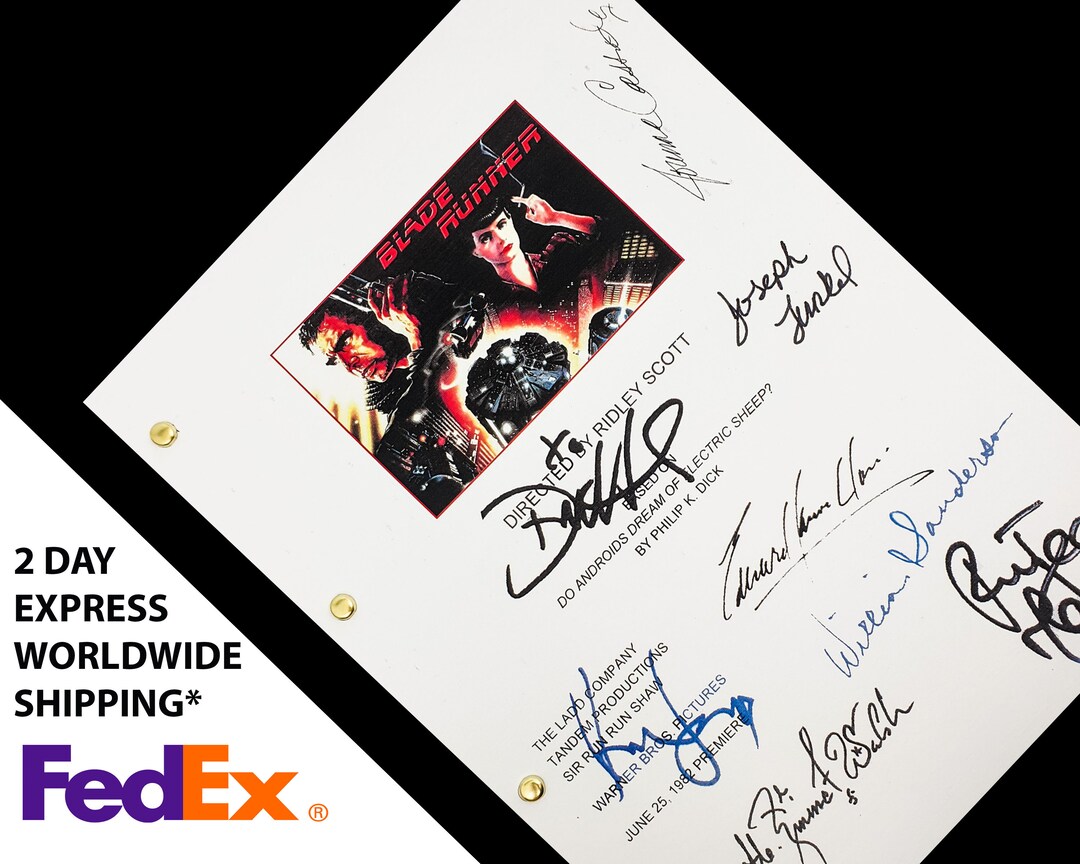 Blade Runner Film Movie Script, 80s 90s Screenplay With Signatures ...