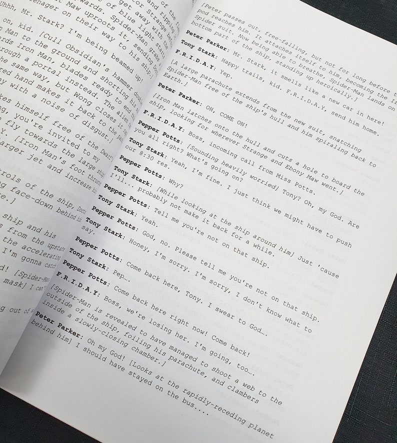 Avengers Infinity War Marvel Movie Film Script Screenplay | Etsy