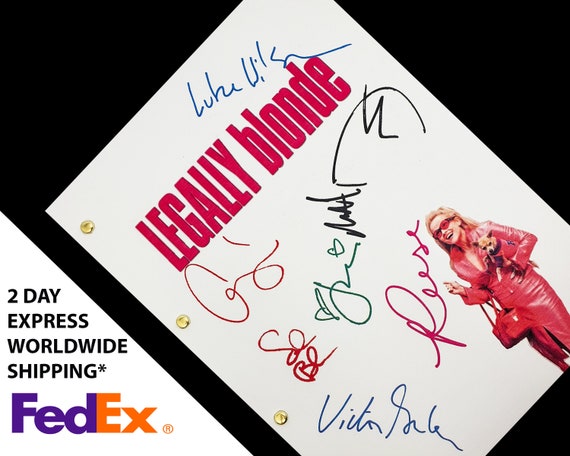 Legally Blonde Film Movie Script Screenplay Signatures - Etsy