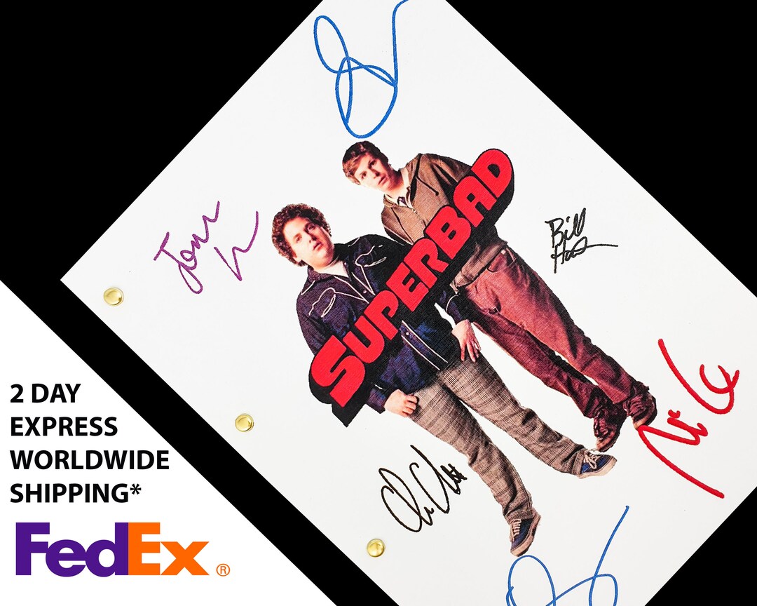 Superbad Film Movie Script Screenplay With Signatures Autographs ...