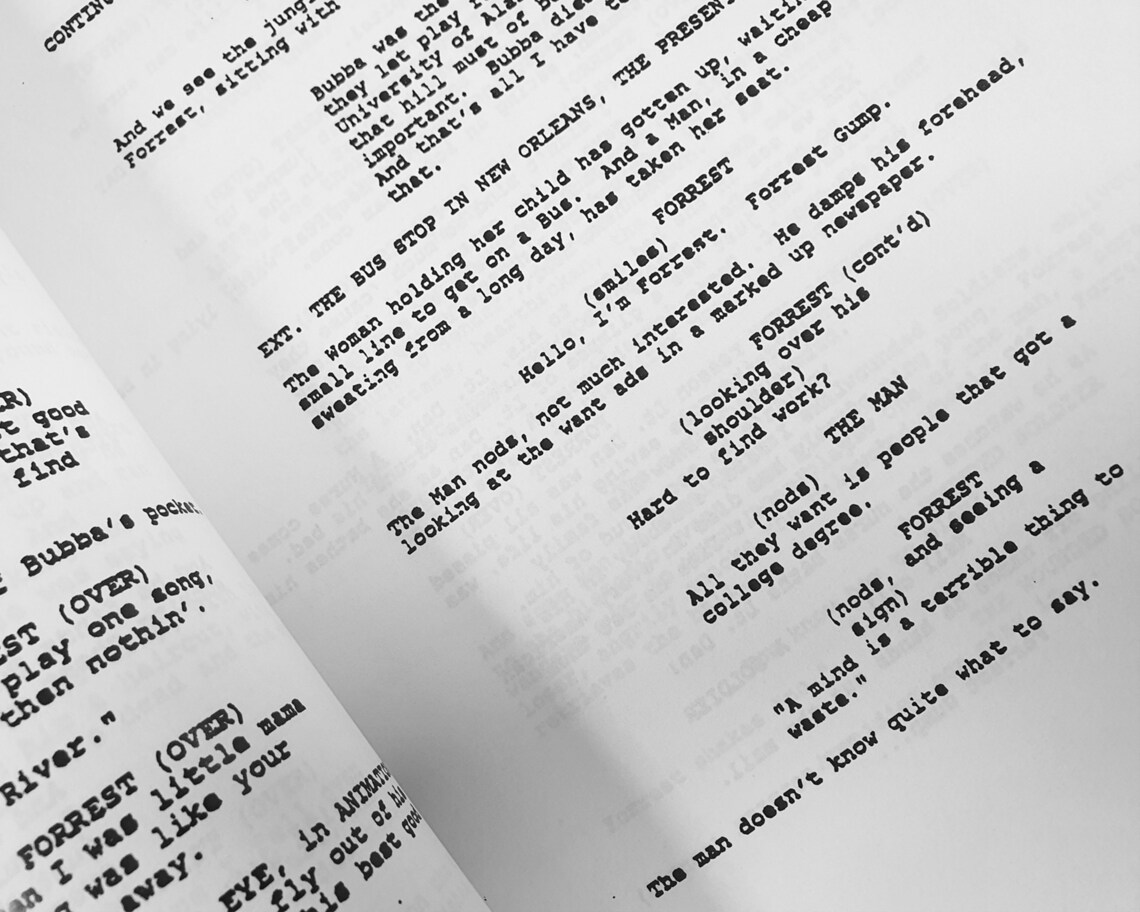Forrest Gump Film Movie Script Screenplay With Signatures Autographs ...