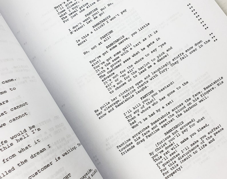 Les Miserables Musical Film Movie Script Screenplay With Signatures ...