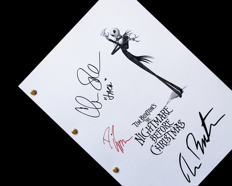 The Nightmare Before Christmas Film Script Screenplay Movie | Etsy