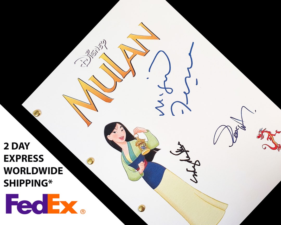 Mulan Movie Scénario avec signatures et autographes Réimpression Ming ...