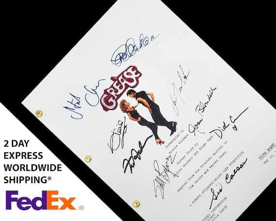 Grease Film Script Screenplay With Signatures Autographs - Etsy UK