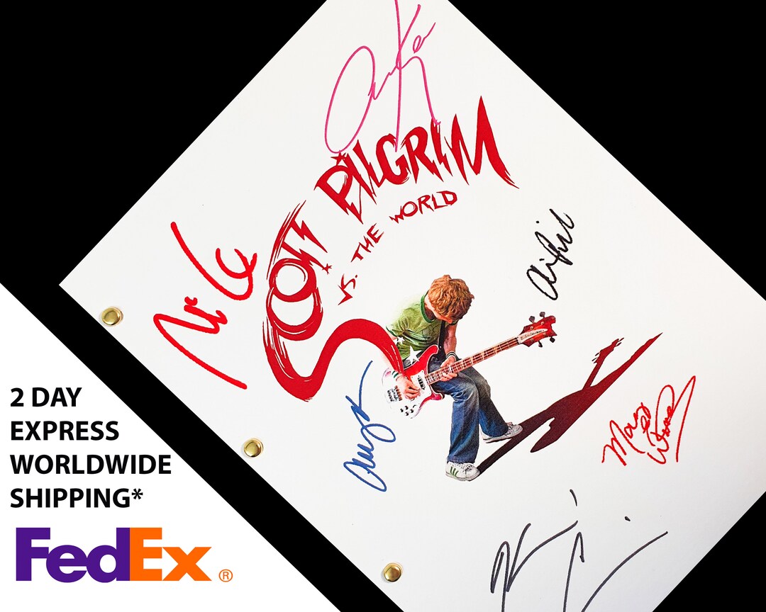 Scott Pilgrim Vs the World Movie Film Script Screenplay Signatures ...