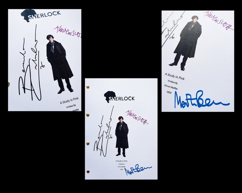 Sherlock TV Script BBC Benedict Cumberbatch A Study in Pink | Etsy