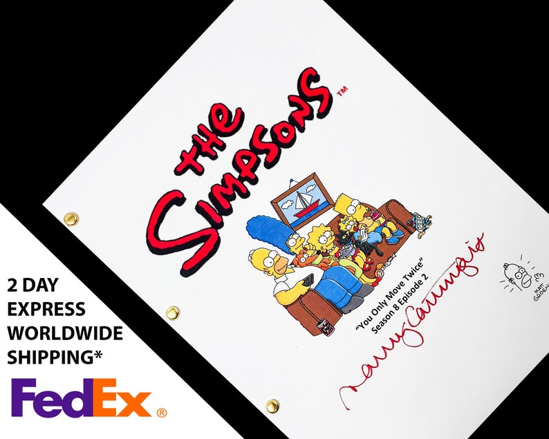 The Simpsons TV Script Screenplay With Signatures Autograph - Etsy Canada