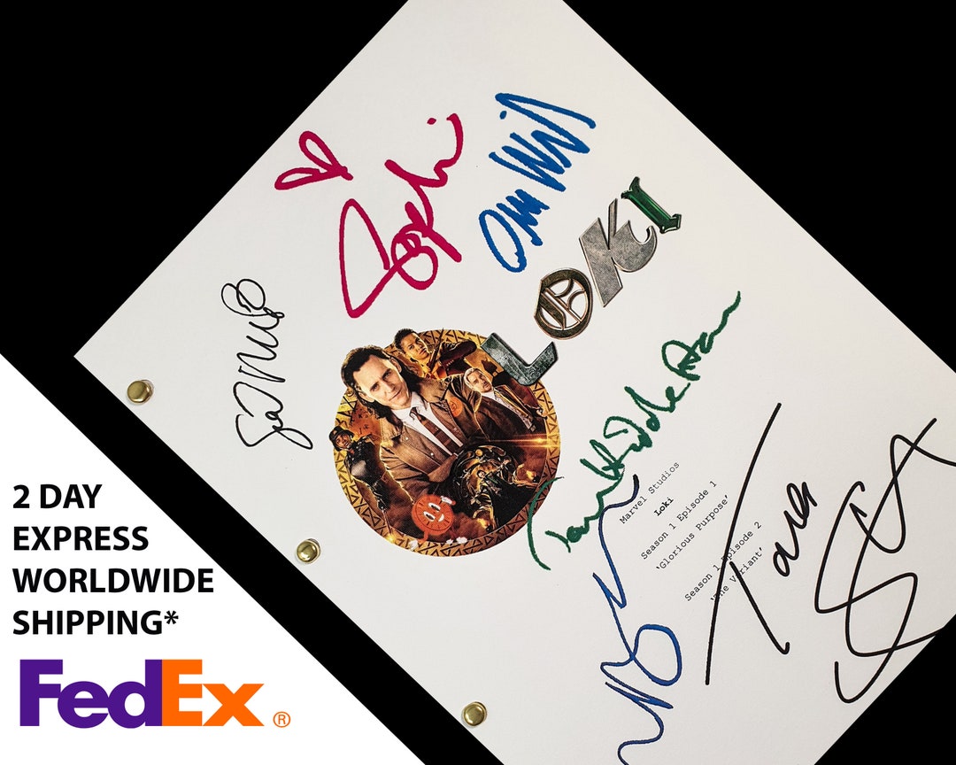 Loki TV Script With Signatures Autograph Reprint Tom Hiddleston Sophia ...