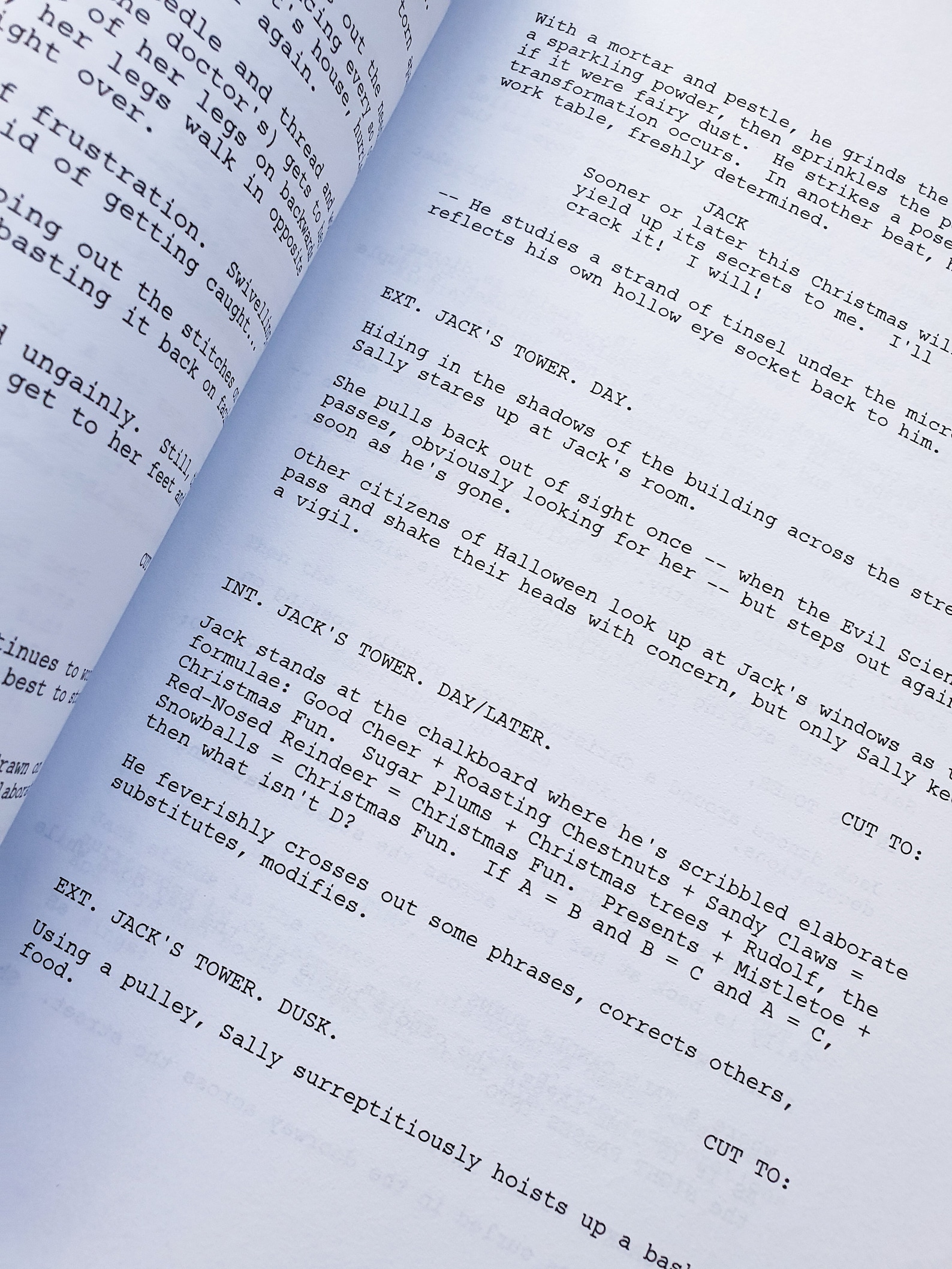 The Nightmare Before Christmas Film Script Screenplay Movie Tim Burton ...