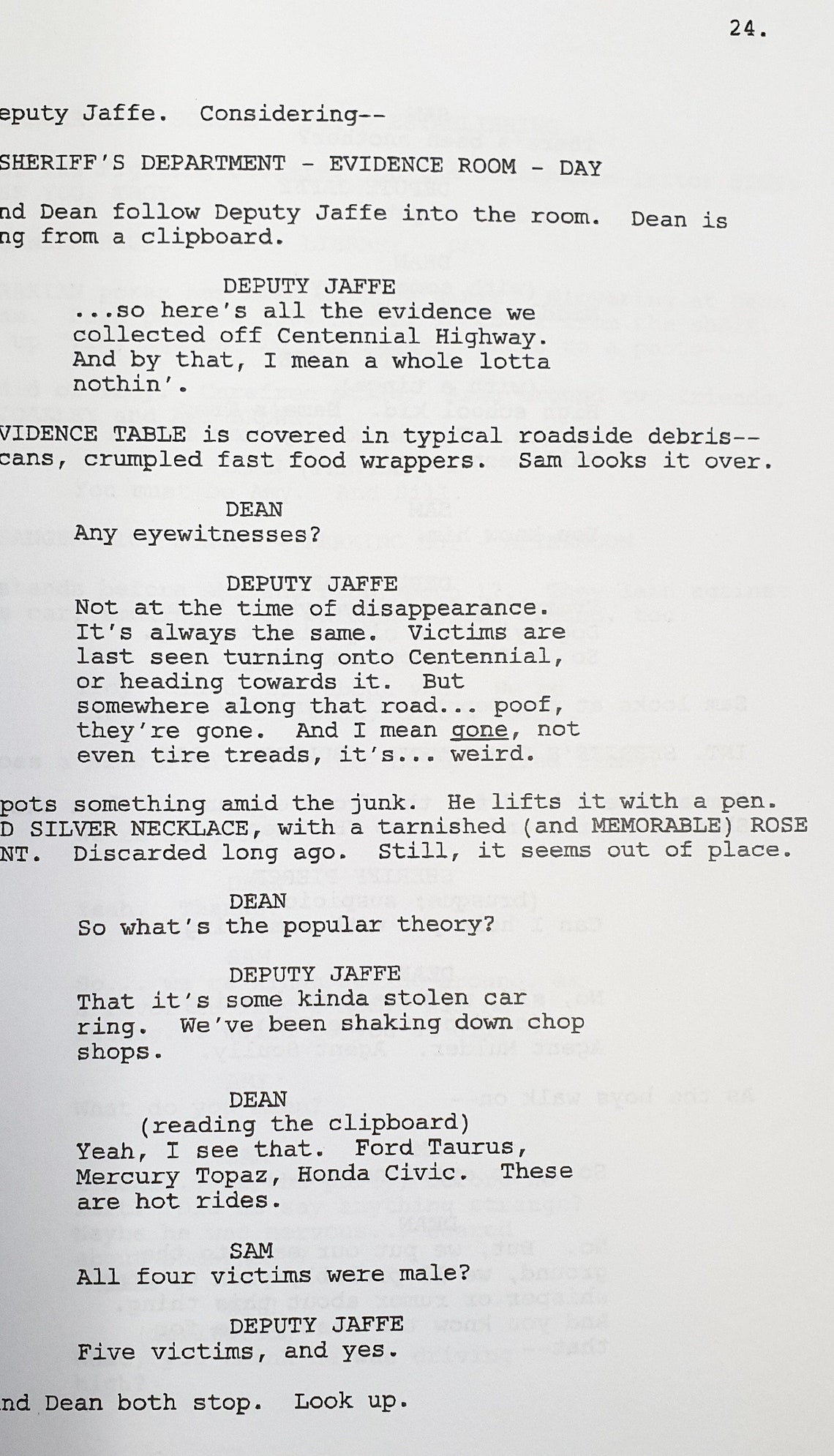 Supernatural TV Script with Signatures Autograph Reprint | Etsy