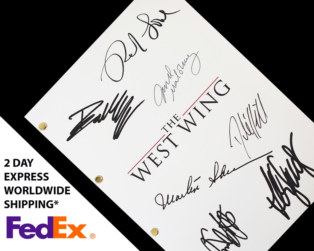The West Wing TV Script With Signatures Autographs Reprint Rob Lowe ...
