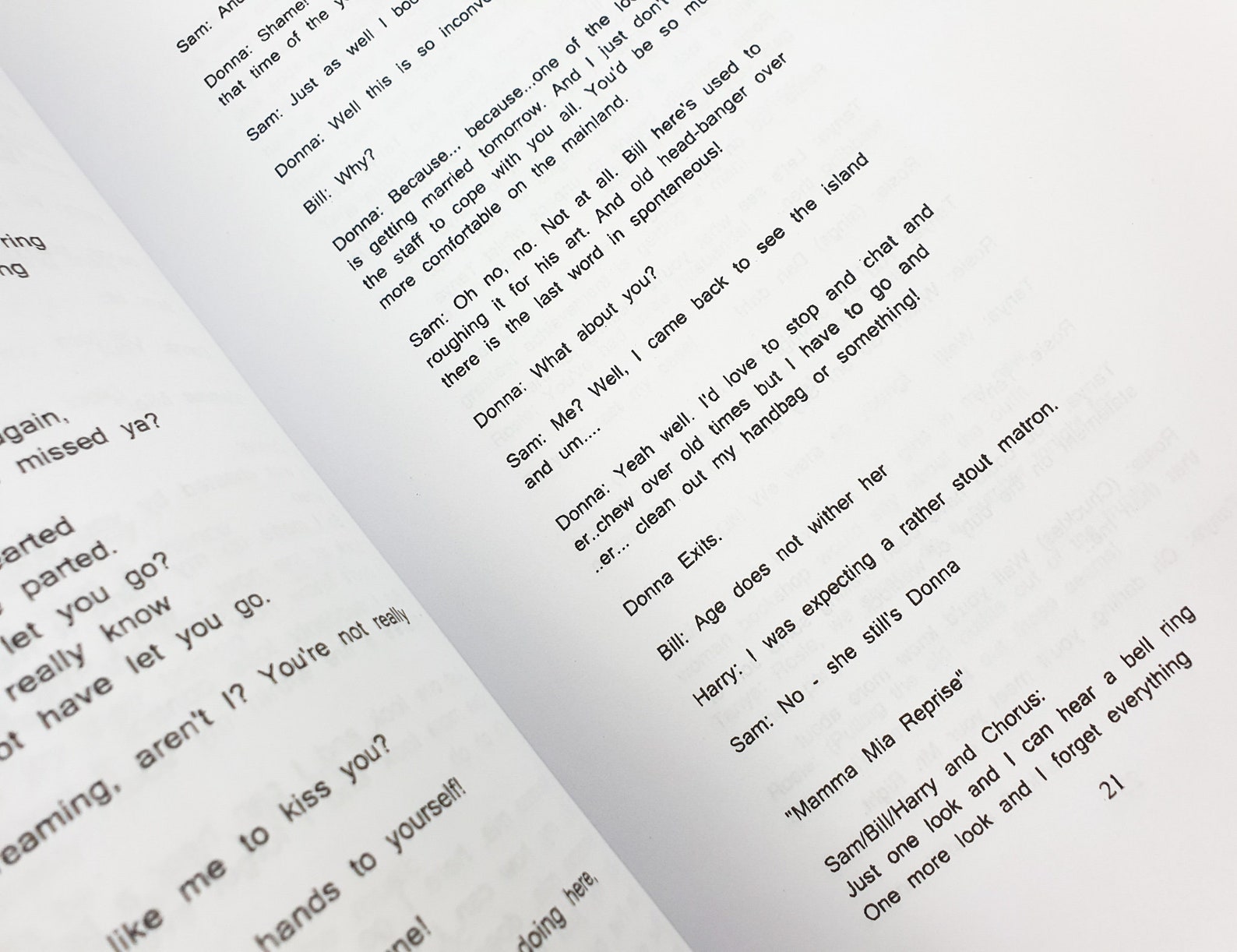 Mamma Mia Movie Musical Script With Signatures Autograph Reprint Meryl ...