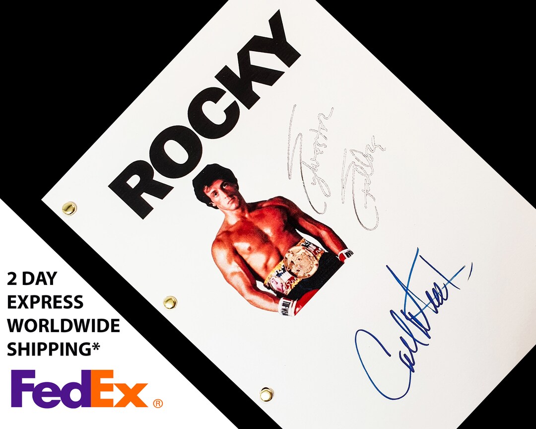 Rocky Film Movie Script Screenplay With Signatures Autograph Reprint ...