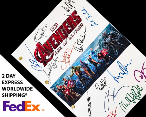 Avengers Age of Ultron Movie Script Signatures Autograph | Etsy