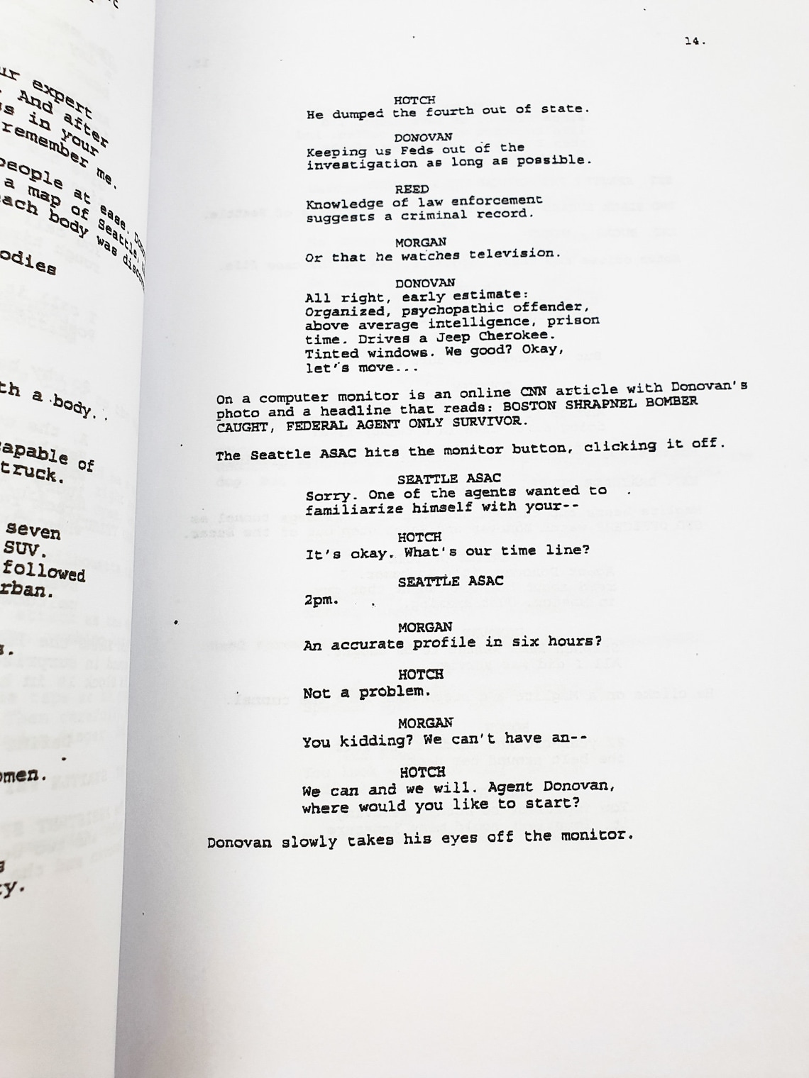 Criminal Minds TV Pilot Script Screenplay with Signatures | Etsy