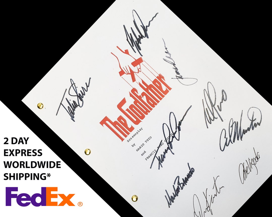 The Godfather Film Movie Script Screenplay With Signatures Autographs ...