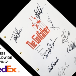 The Godfather Film Movie Script Screenplay With Signatures Autographs ...