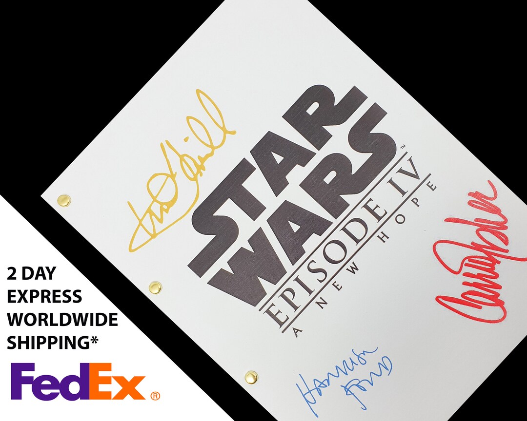 Star Wars A New Hope Film Script Movie Unique Gift Screenplay Present ...