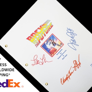 Back to the Future Film Movie Script, Screenplay With Signatures ...