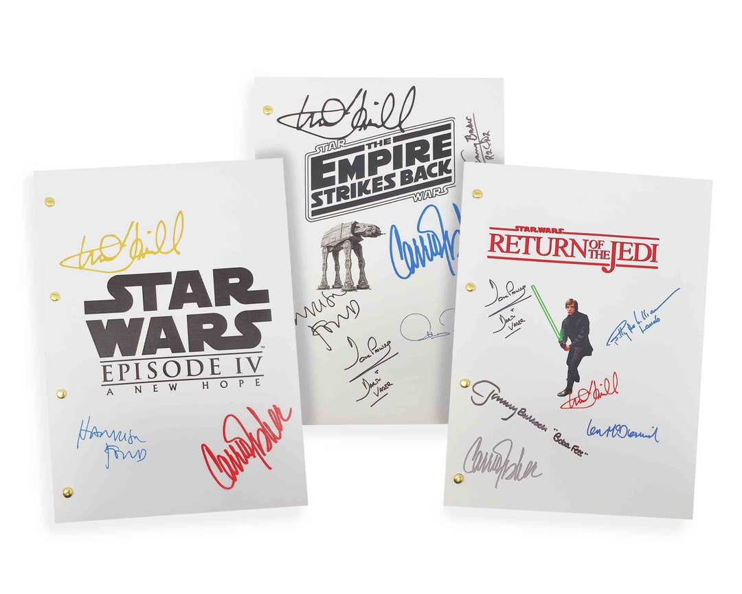 Star Wars Original Trilogy Drehbücher, Drehbuch Eine Neue Hoffnung ...