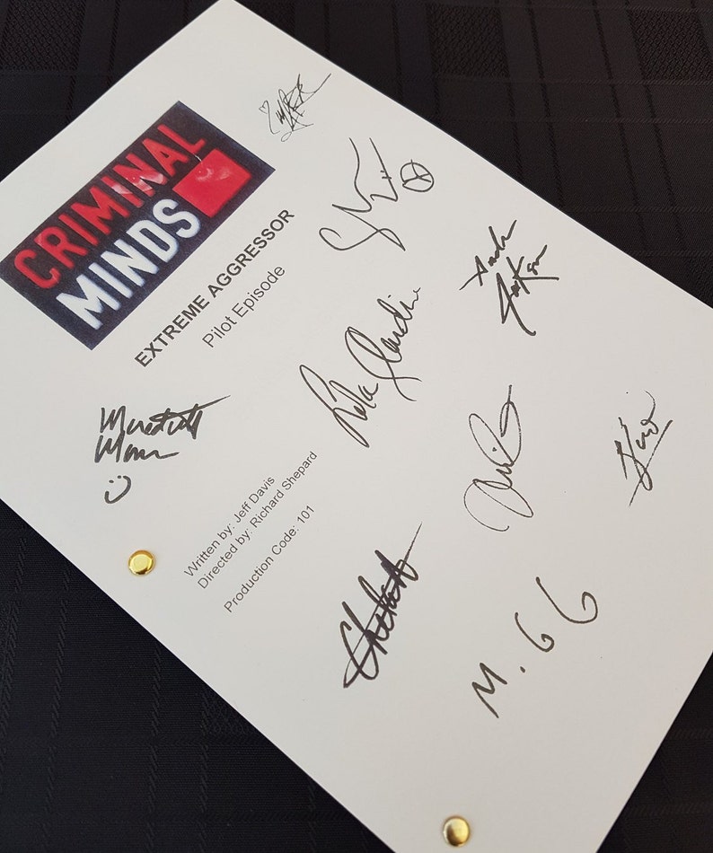 Criminal Minds TV Pilot Script Screenplay with Signatures | Etsy