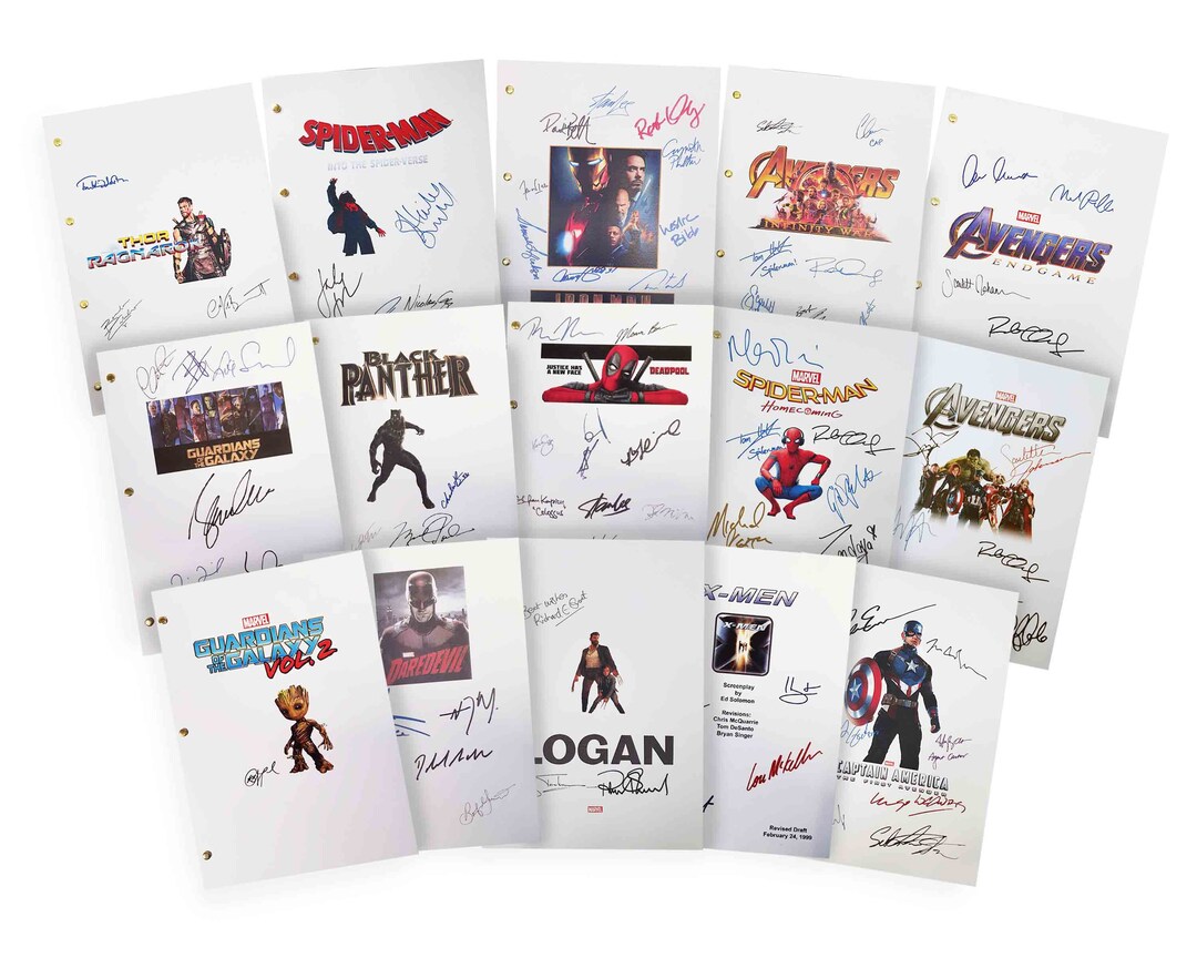 The Ultimate Marvel Collection 15 Scripts Screenplay With Signatures ...