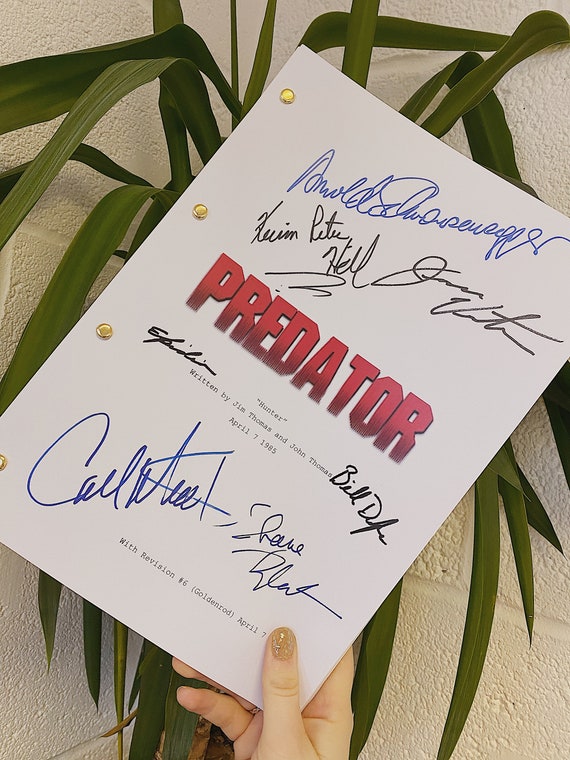 Predator Movie Film Script Screenplay With Signature | Etsy