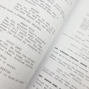 Avengers Endgame Marvel Film Movie Script, Screenplay With Signatures ...
