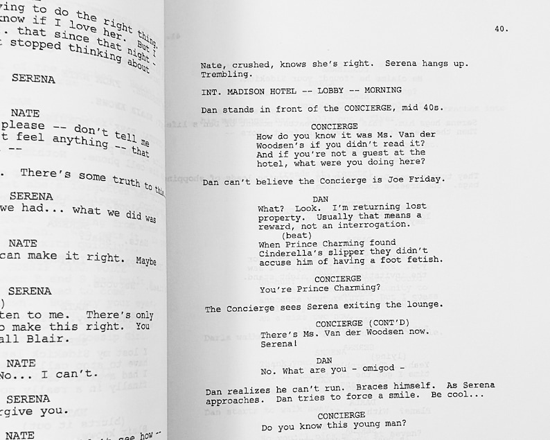 Gossip Girl TV Show Pilot Script Screenplay with Signatures | Etsy