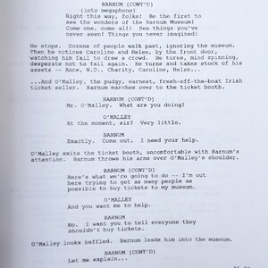 The Greatest Showman Film Movie Script Screenplay with | Etsy