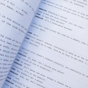 Sherlock TV Script BBC Benedict Cumberbatch A Study in Pink Unique Gift ...