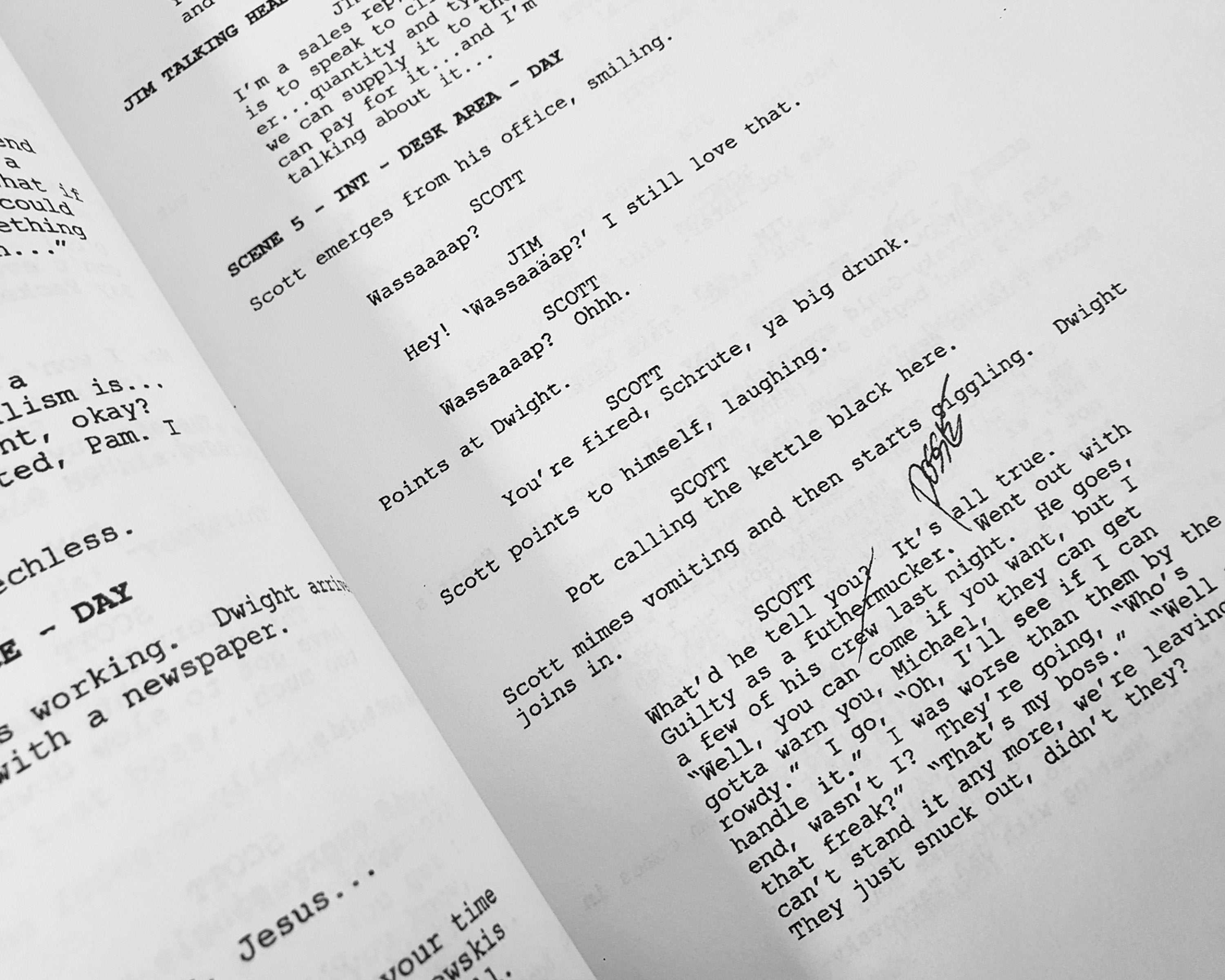 The Office US TV Show Pilot Script Screenplay With Signatures ...