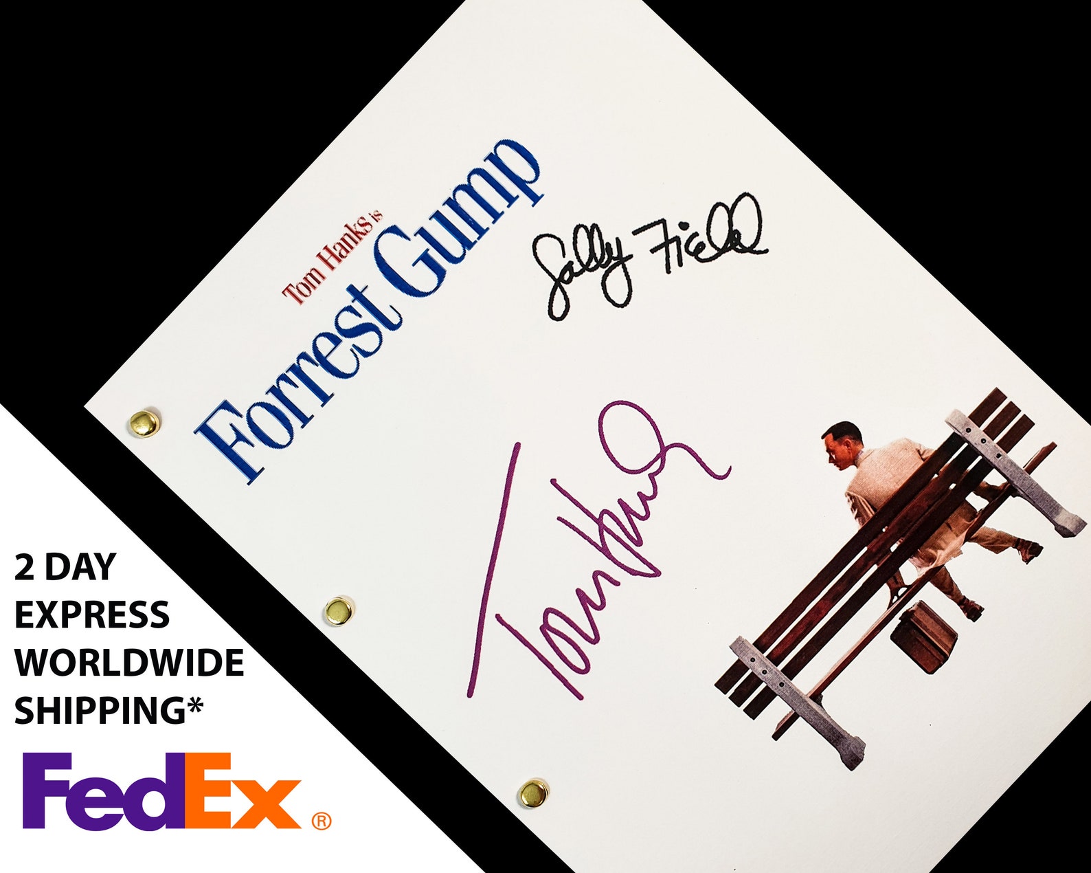 Forrest Gump Film Movie Script Screenplay With Signatures Autographs ...